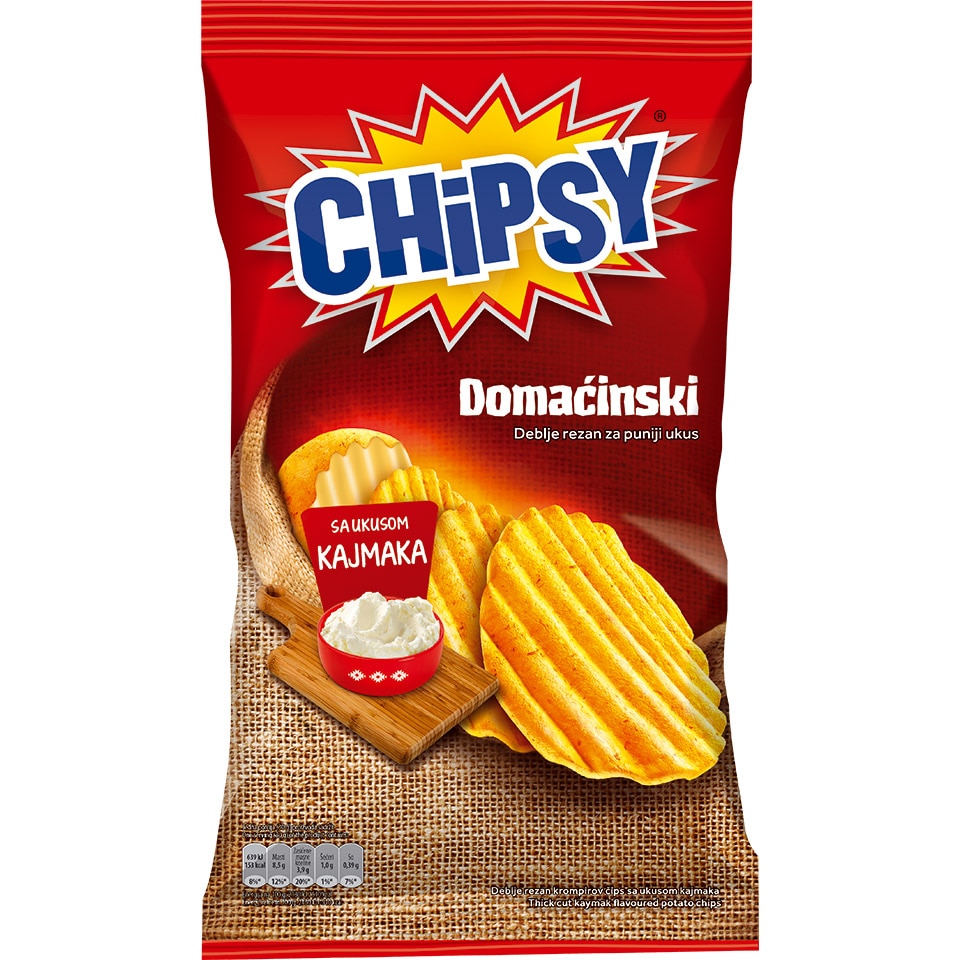 Cips Domacinski/ukus kajmaka Chipsy 160g