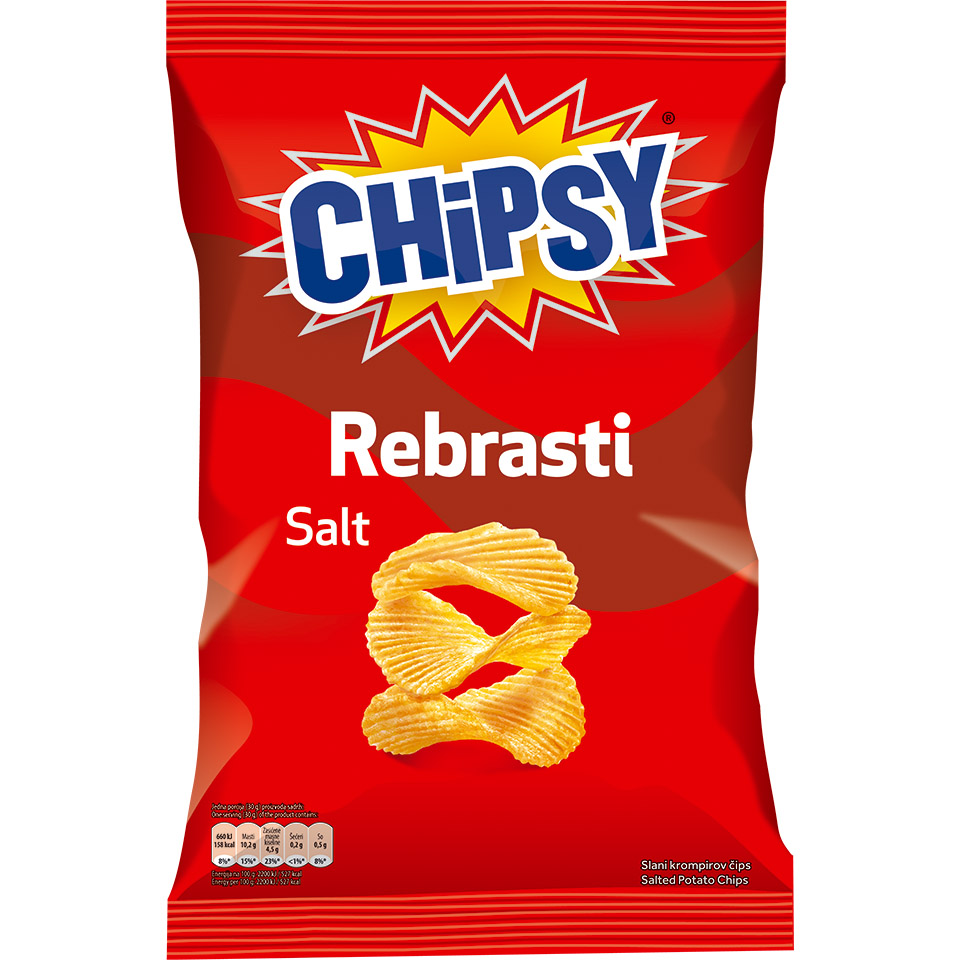 Cips slani rebrasti XXL Chipsy 140g