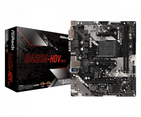 MB AM4 AsRock B450M-HDV R4.0 90-MXB9N0-A0UAYZ