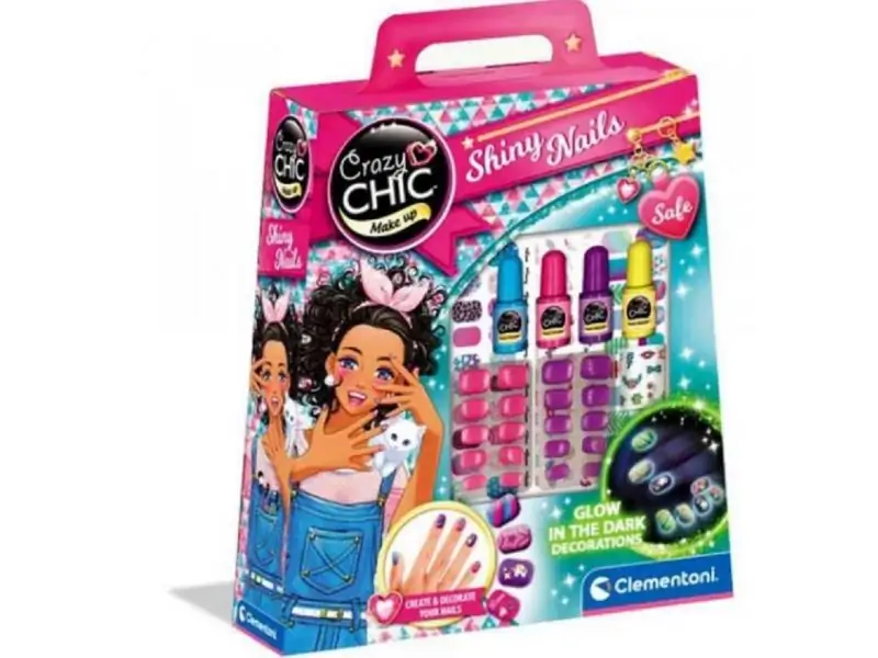 CLEMENTONI CRAZY CHIC GLOW IN THE DARK SET ZA NOKTE