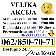 Maturski, prezentacija, seminarski, diplomski