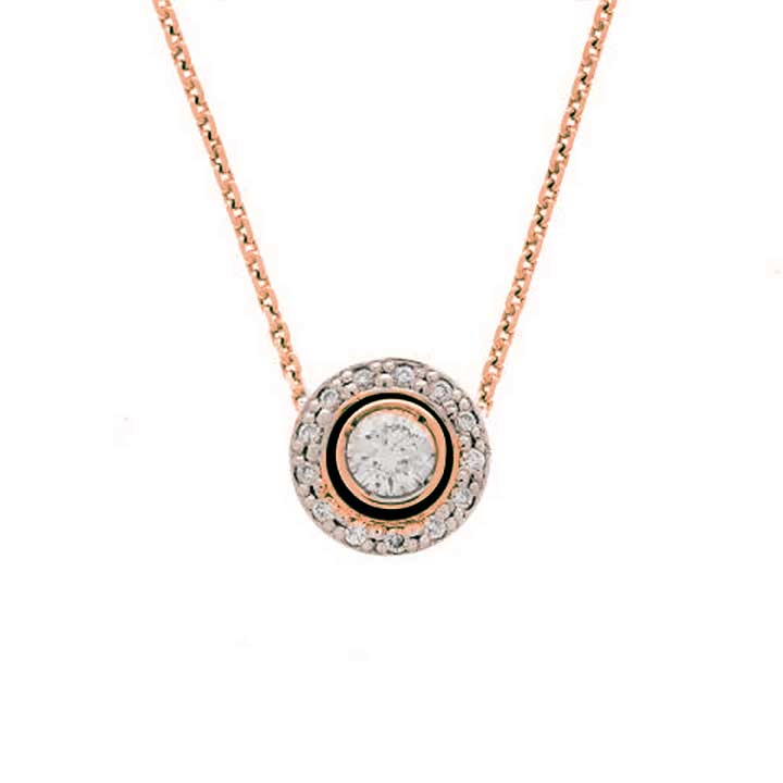 RoseGold Ogrlica Brilijanti K175