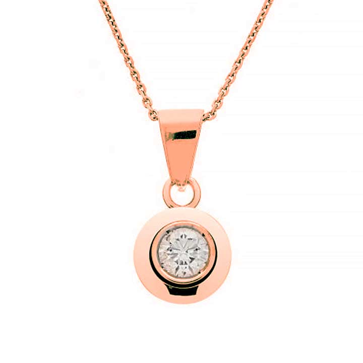 RoseGold Ogrlica Brilijant K114-15 LG Dia