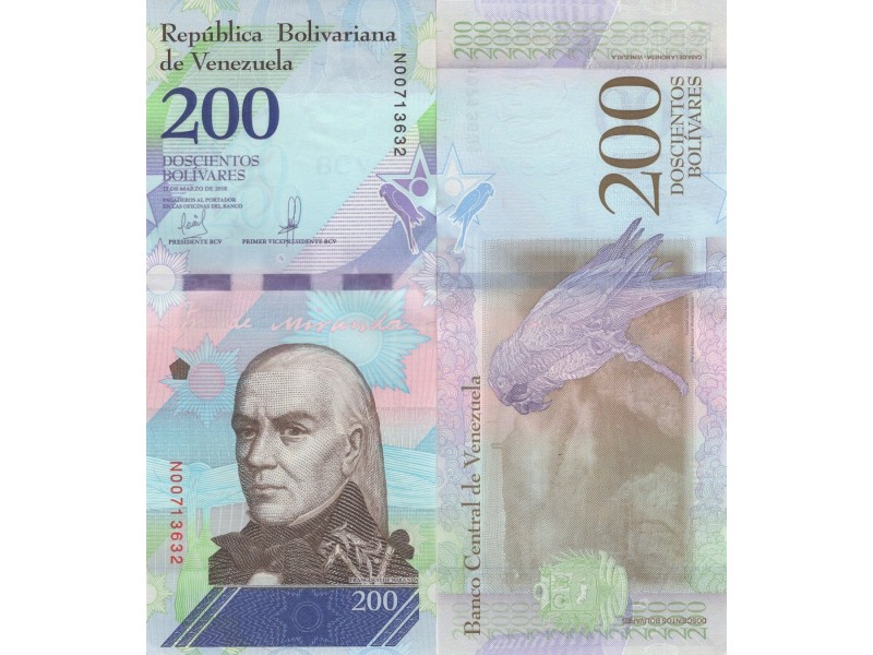 VENECUELA Venezuela 200 Bolivares 2018 UNC, P-107