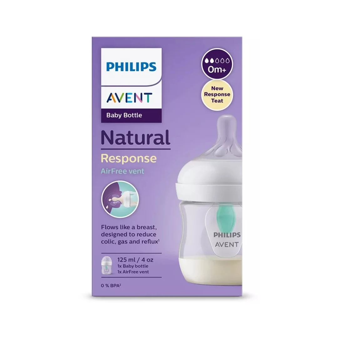 AVENT Flašica Natural Response Anti-colic sa Air Free otvorom 0m + 125 mL