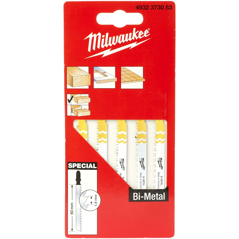 Milwaukee List ubodne testere za drvo i parket, 60 mm, 5 kom, 4932373083