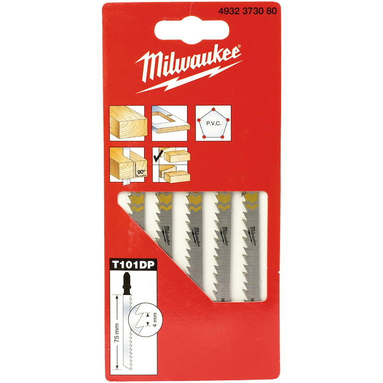 Milwaukee List ubodne testere za precizne prave rezove, 75 mm, 5 kom, 4932373080