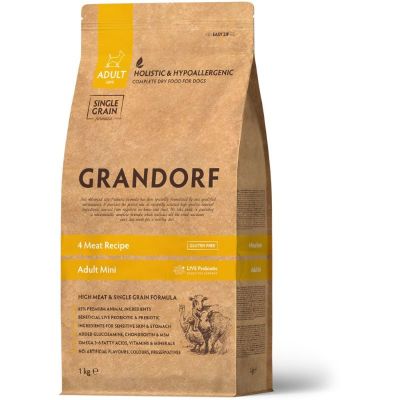 Grandorf Dog Adult Mini Breeds 4 Vrste Mesa 1kg