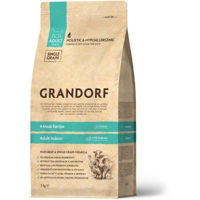 Grandorf Cat Adult Indoor 4 Vrste Mesa 2kg