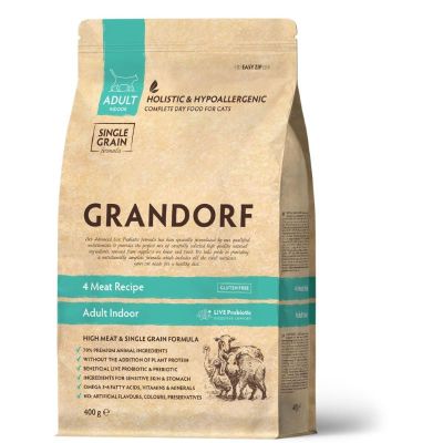 Grandorf Cat Adult Indoor 4 Vrste Mesa 400g