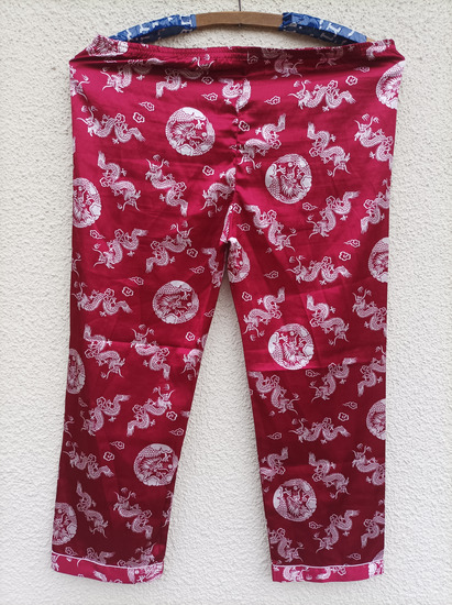 Svilene azijske zmaj pantalone L/XL