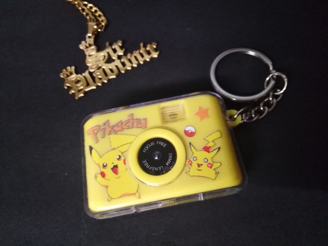 Pokemon Pikachu fotoaparat privezak za kljuceve