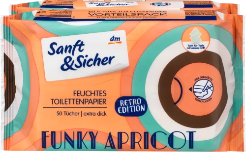 Sanft&Sicher
FUNKY APRICOT vlažni toaletni papir, 2x50kom., 100 kom