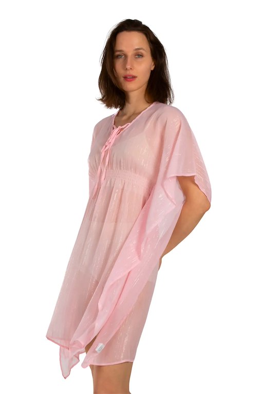 AKER Kaftan za plažu Shirred roze