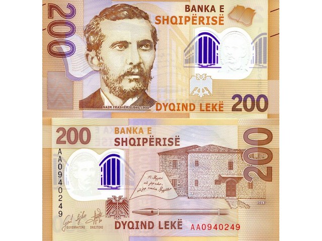 ALBANIA 200 Lek 2019 UNC, P-76 Polymer