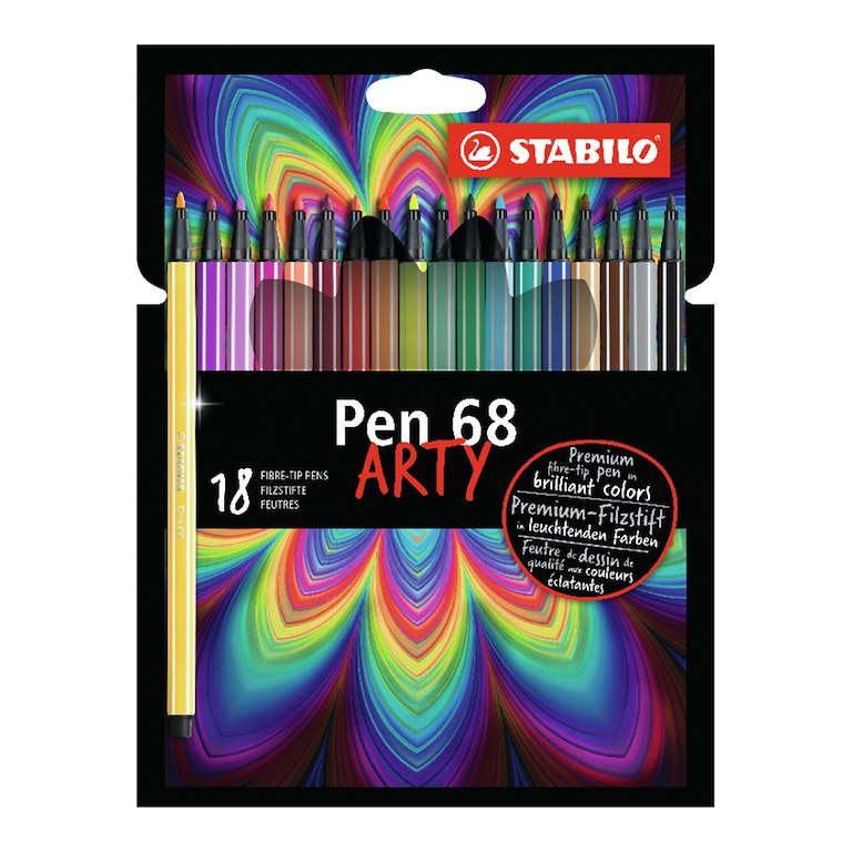 Flomasteri STABILO Pen 68 Arty set 1/18