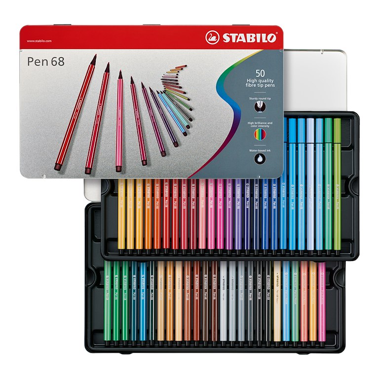 Flomaster STABILO Pen 68 metalbox set 1/50