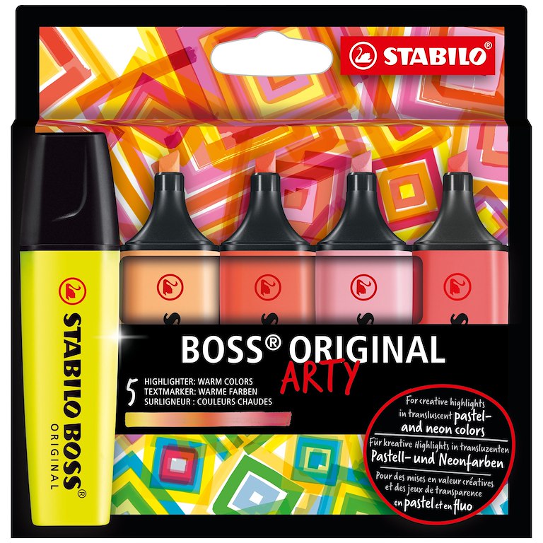 Signir STABILO BOSS ORIGINAL Arty set 1/5 tople boje