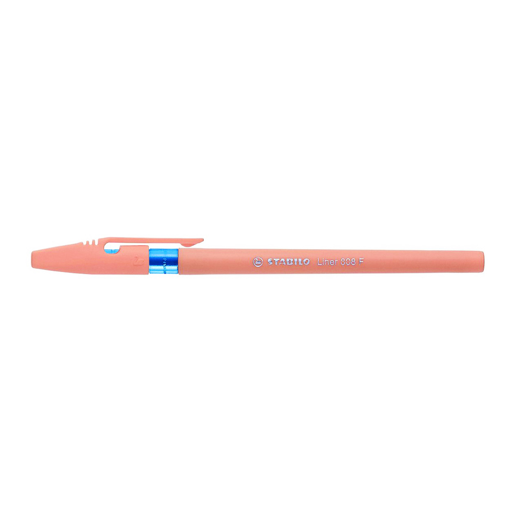Hemijska olovka STABILO liner 808P pastel kajsija / plavo mastilo