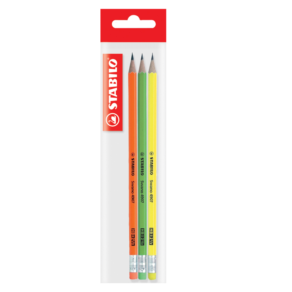 Grafitna olovka STABILO Swano Neon eko pak. 1/3