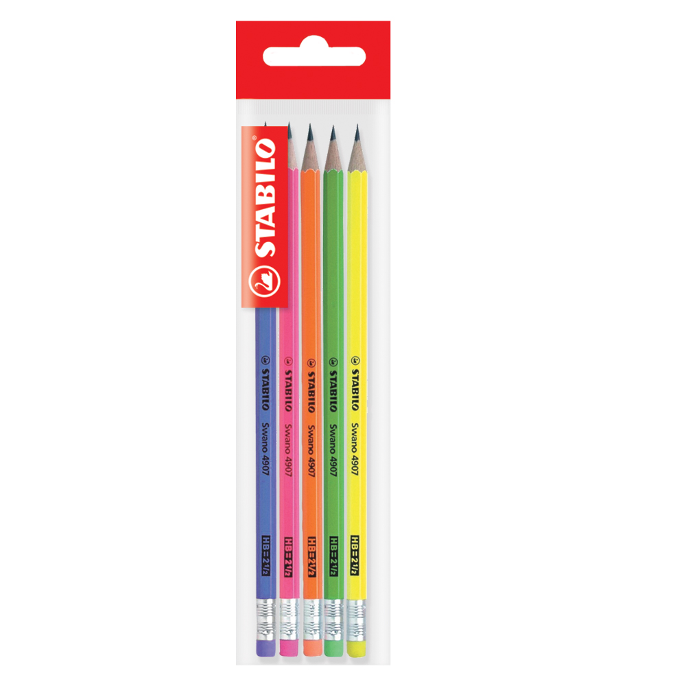 Grafitna olovka STABILO Swano Neon eko pak. 1/5