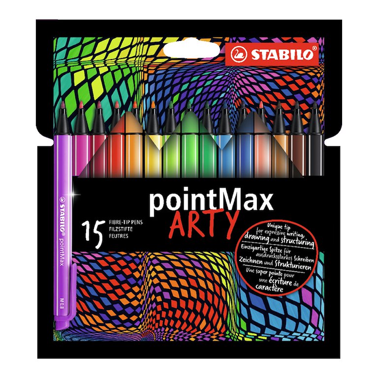 Fini flomaster 0.8mm STABILO pointMax Arty set 1/15