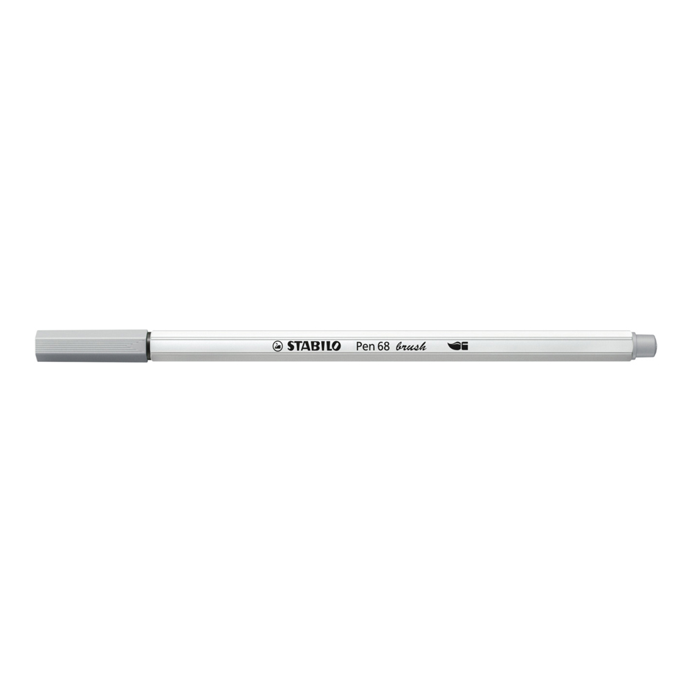 Četkica flomaster STABILO Pen 68 brush siva
