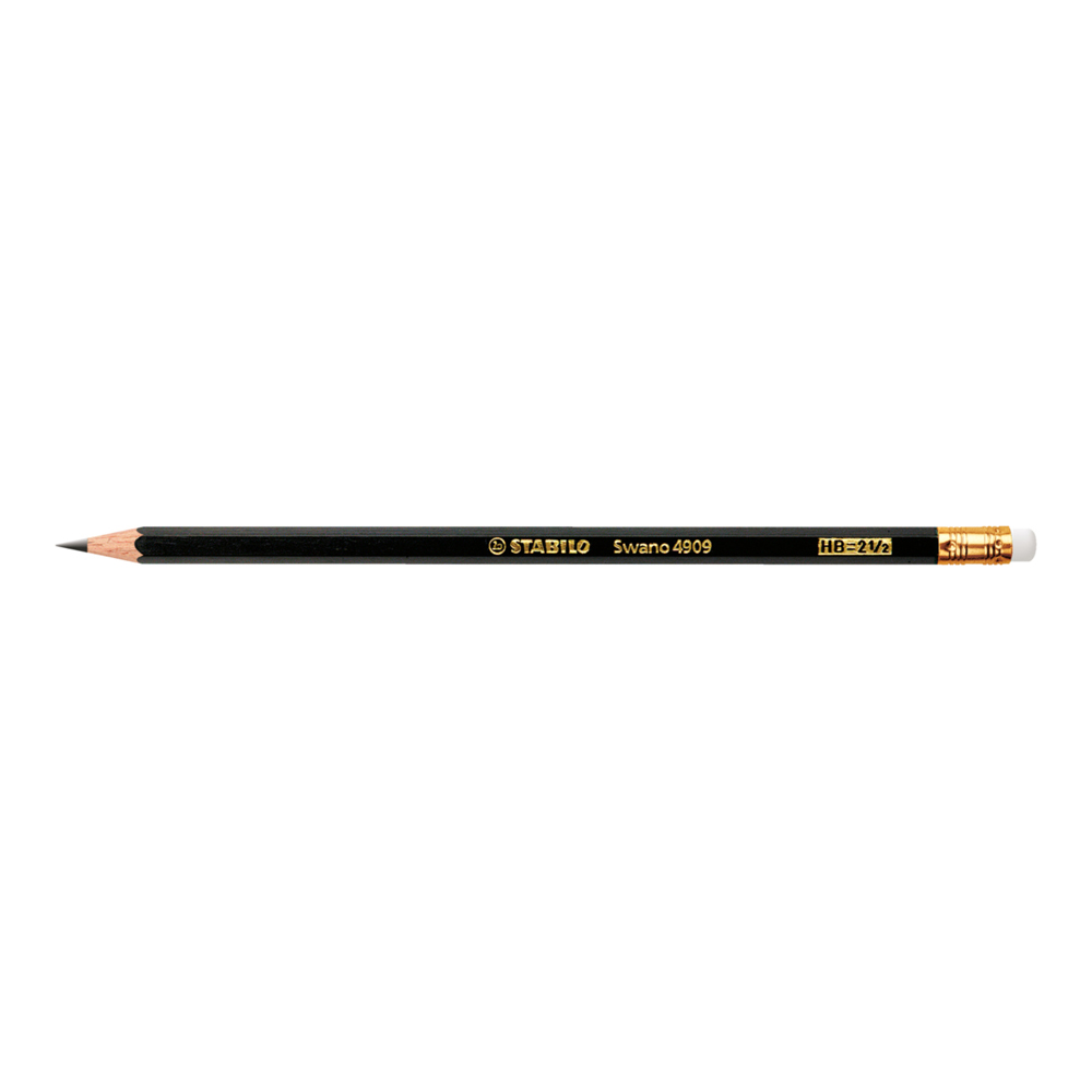 Grafitna olovka sa gumicom STABILO Swano crna