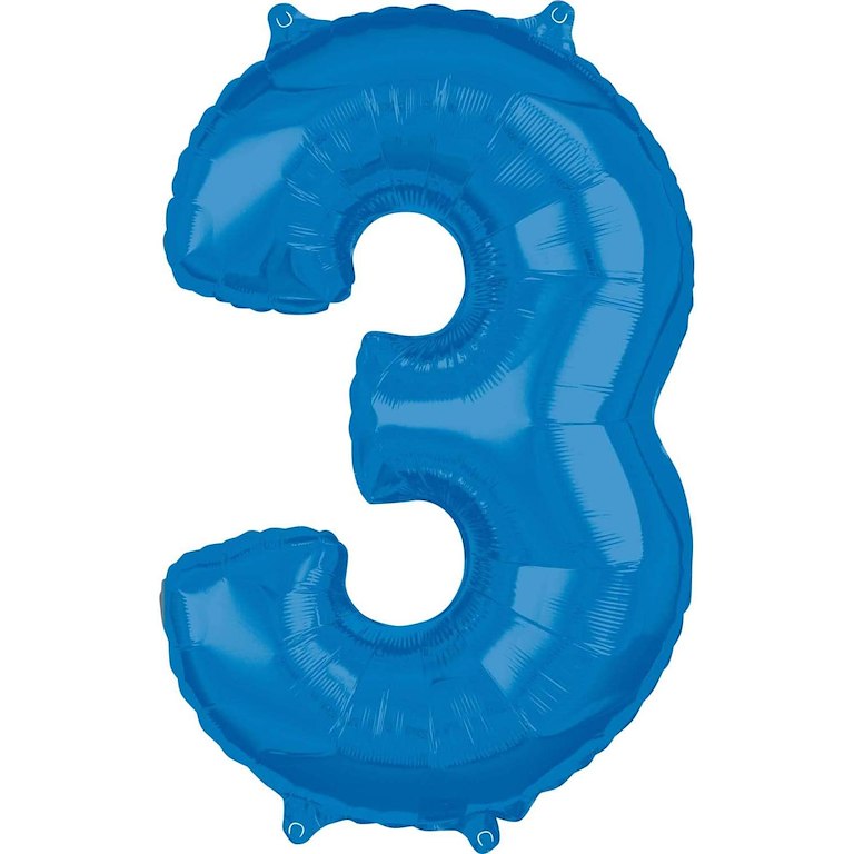 Folija balon 45x66cm Plavi Broj 3