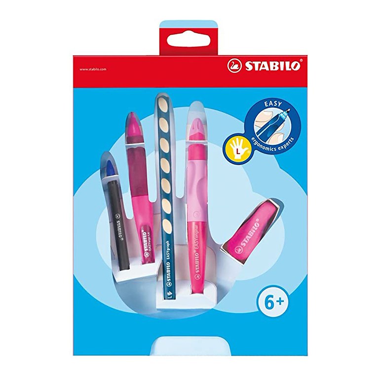 Easy poklon set za levoruke pink STABILO