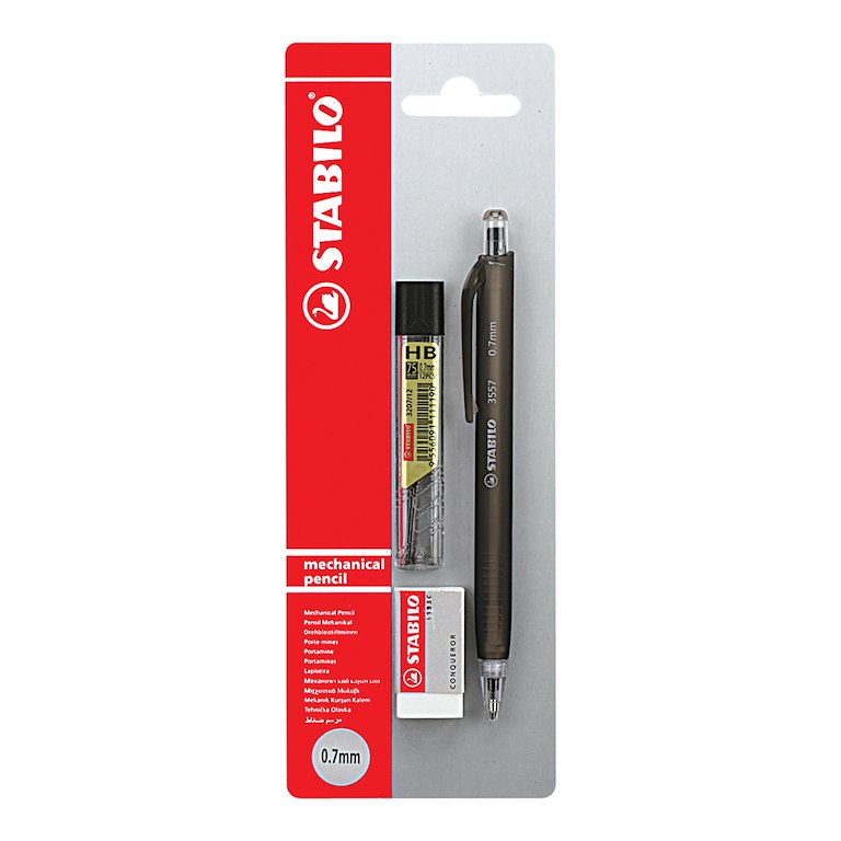 Tehnička olovka 0.7 STABILO 3557 + mine + gumica blister