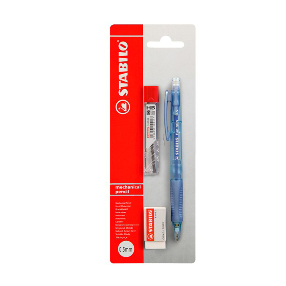 Tehnička olovka STABILO 3835 + mine + gumica