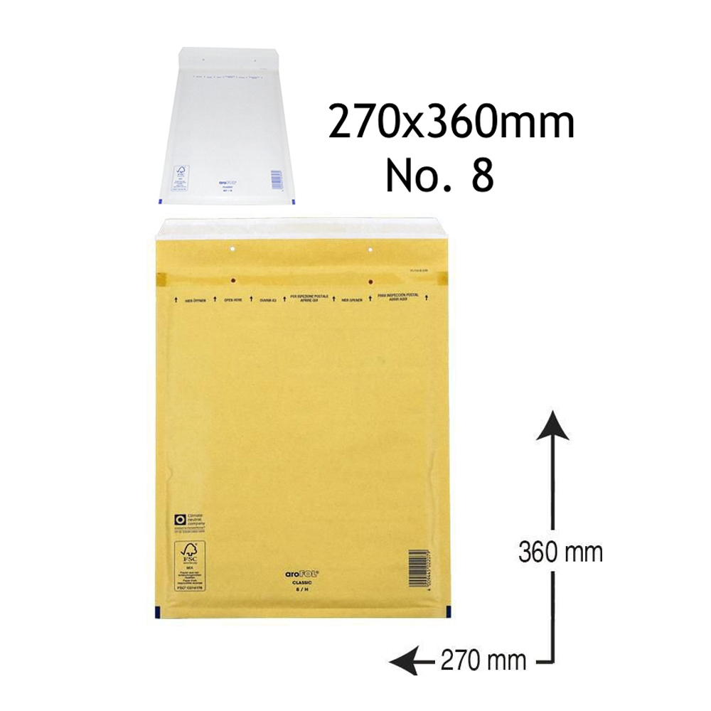Koverta sigurnosna vazdušni jastuk 270×360 “Softmail No. 8” Arofol zlatna