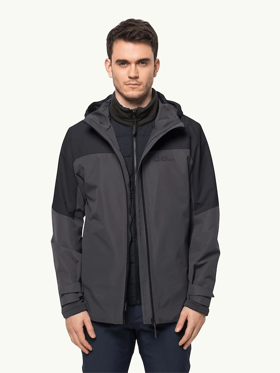 JACK WOLFSKIN Muška jakna GLAABACH 3IN1 JKT M Jacket crna