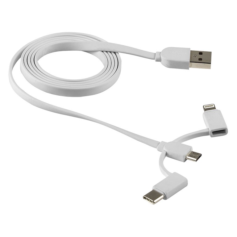 USB kabel za punjenje 3u1 Strada beli