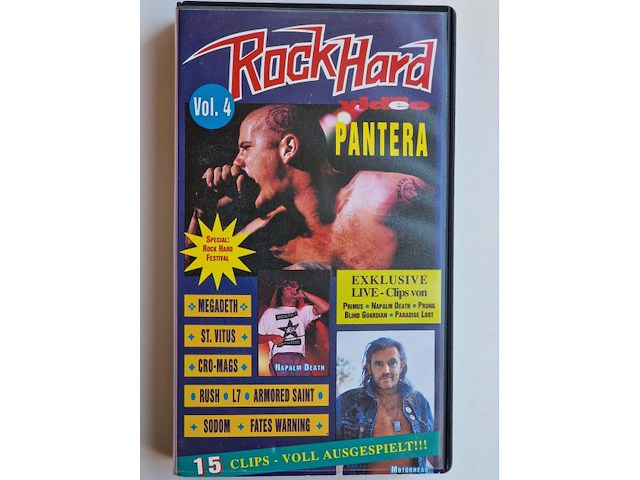Rock Hard Video Vol 4 Pantera Motörhead Alice In Chains