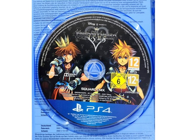 Kingdom Hearts I.5 + II.5 Remix   PS4 samo disk