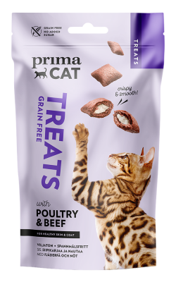 PRIMA CAT TREATS CRUNCHY 40G SKIN & COAT