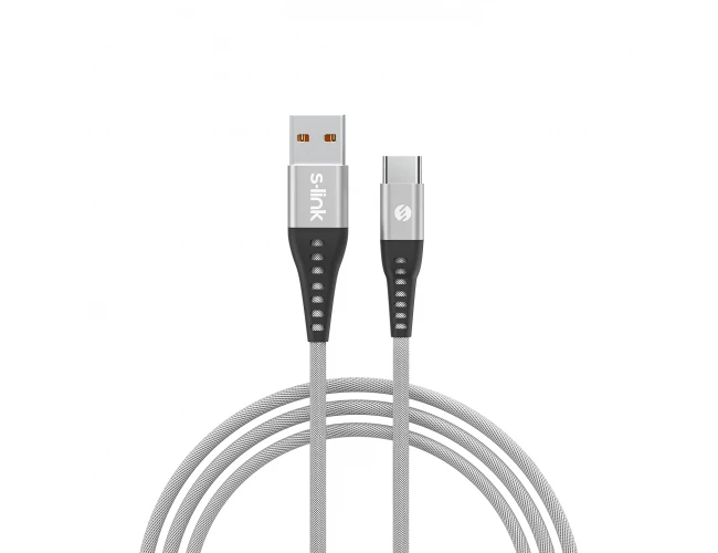 S-Link SL-STM60L kabl za telefon USB A(muški) na USB C(muški) 1m srebrni