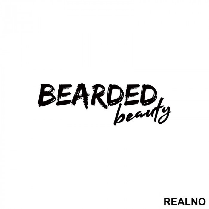 BEARDED BEAUTY - BRADA - BEARD - NALEPNICA