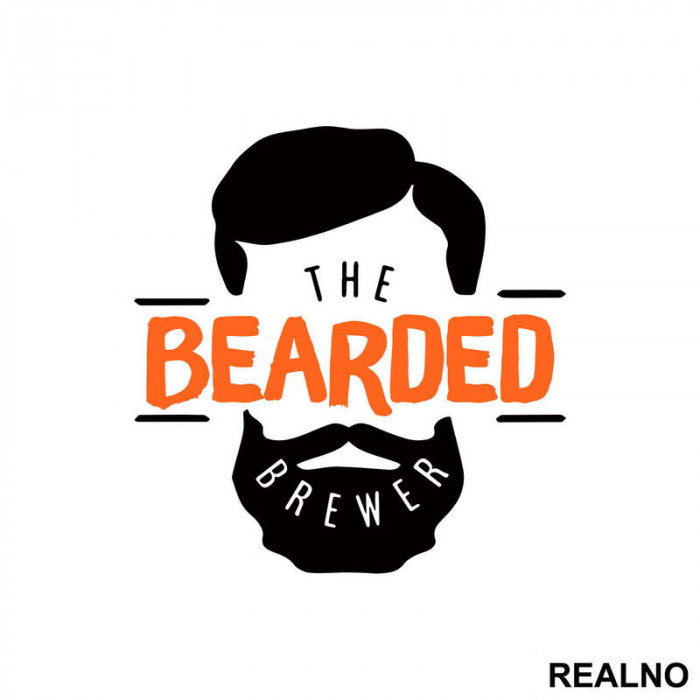 THE BEARDED BREWER - BRADA - BEARD - NALEPNICA