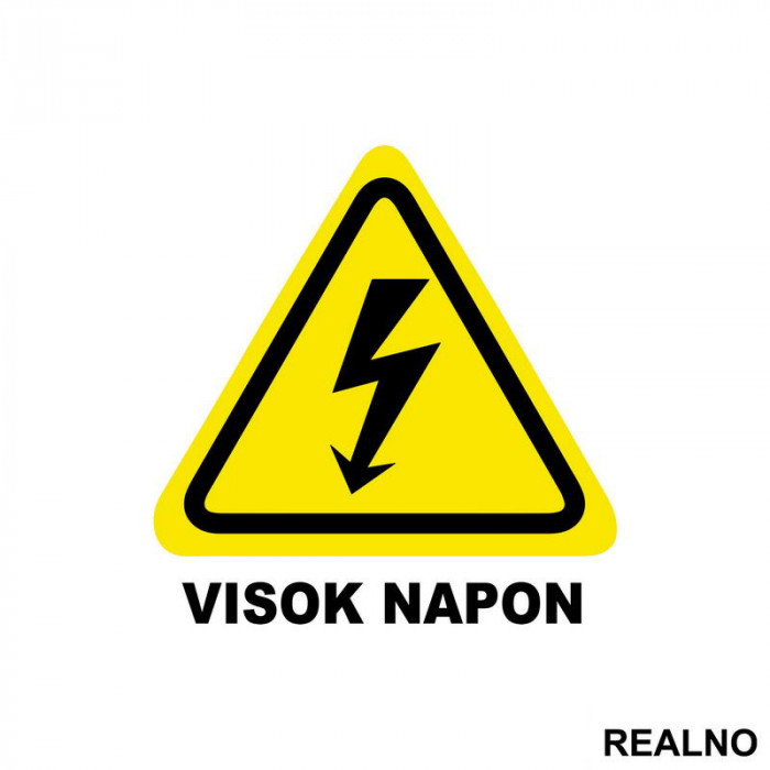 VISOK NAPON - OPREZ - SERVISNA NALEPNICA