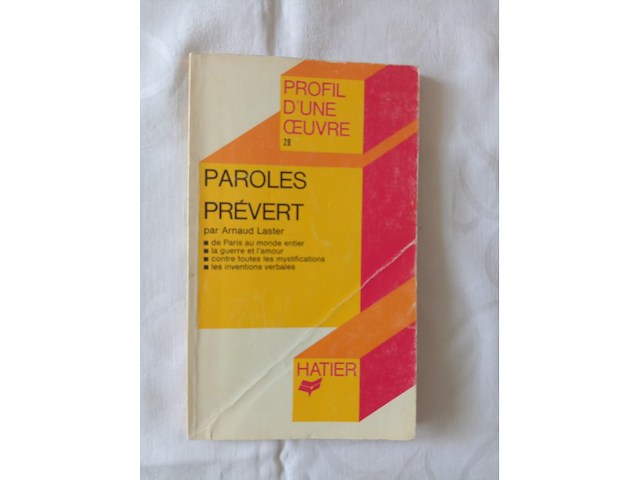 Paroles prevert - Arnaud Laster