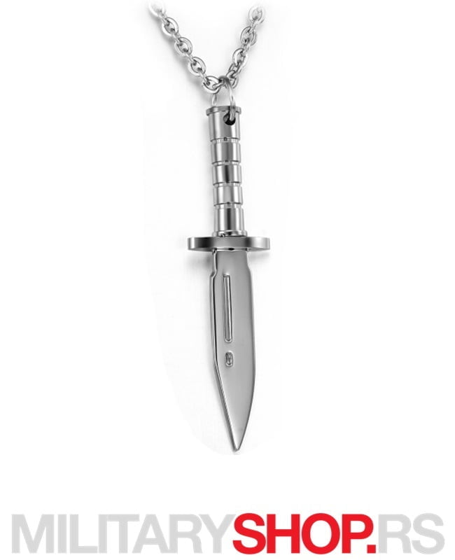 Elegantna Muška Ogrlica GX802 Silver Knife