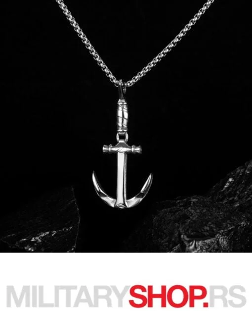 Elegantna Muška Ogrlica GX1823 Silver Anchor