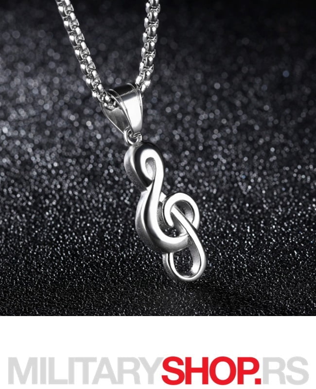 Elegantna Muška Ogrlica GX1285B Silver ViolinKey