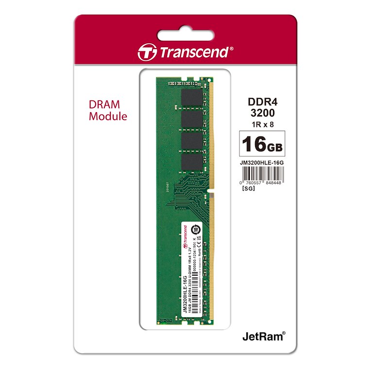 DDR4 16GB JM 3200Mhz U-DIMM 1Rx8 2Gx8 CL22 1.2V