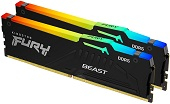 DDR5 32GB (2x16GB) 5600MHz [FURY BEAST RGB], Non-ECC UDIMM, CL36 1.25V, 288-Pin 1Rx8, Memory Kit, w/