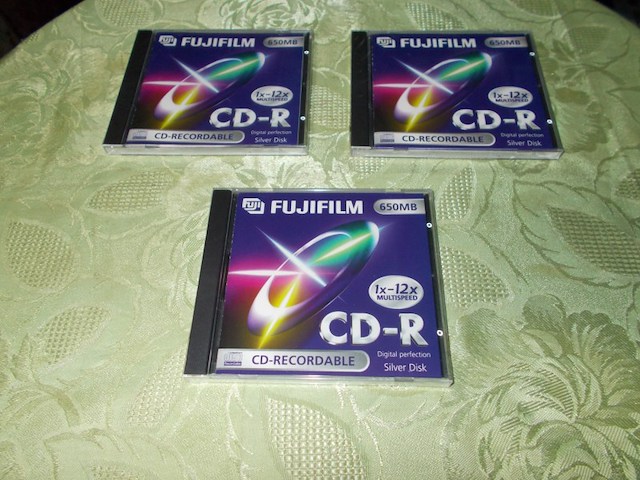 Fujifilm CD-R - 650MB - Silver Disk - 3 Pack - NOVO