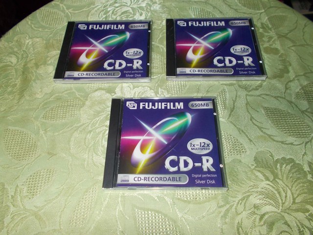 Fujifilm CD-R - 650MB - Silver Disk - 3 Pack - NOVO